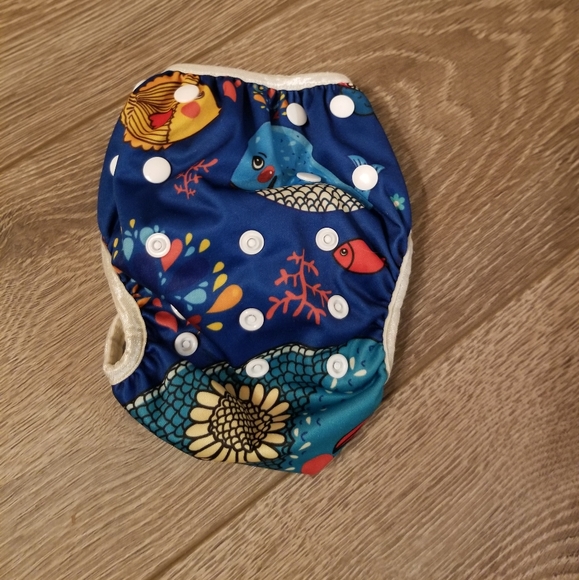 no brand | Other | Fish Print Clothe Diaper Cover Like New | Poshmark
